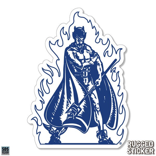 Flaming Duke® Blue Devil 2" Rugged Sticker