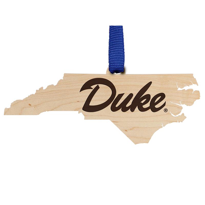 Maple Wood Script Duke® State Ornament