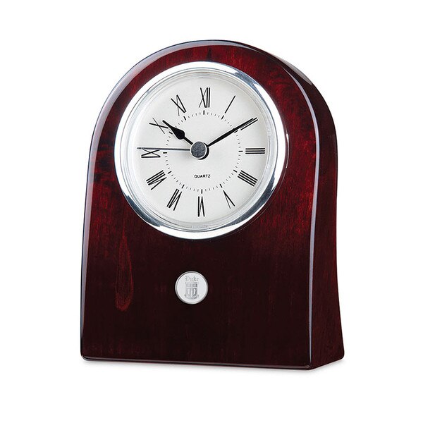 Duke® Miranda Desk Clock with an etched silver medallion (Special Order)