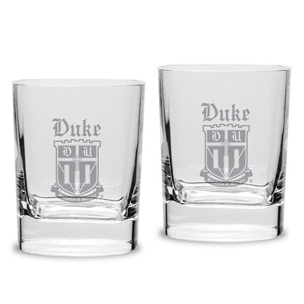 Duke® Shield Set of 2 Squared Double Old Fashion Glasses 11.75 oz ...