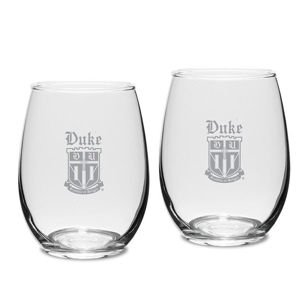 Duke® Shield Set of 2 Stemless Wine Glasses 15 oz (Special Order)